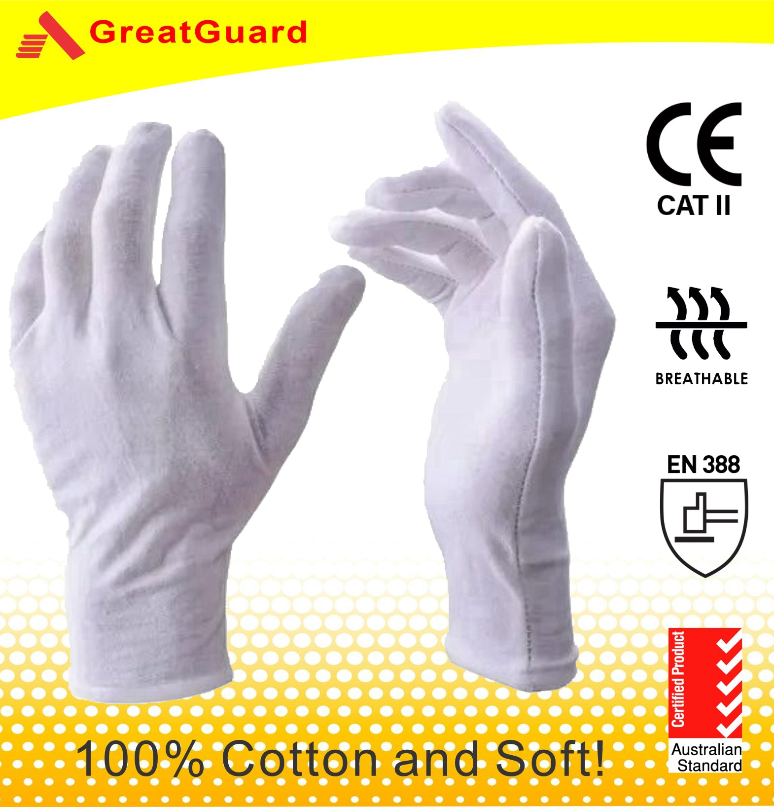 Cotton Liner Gloves Interlock Glove Seamless Knitted (Pack of 12,from